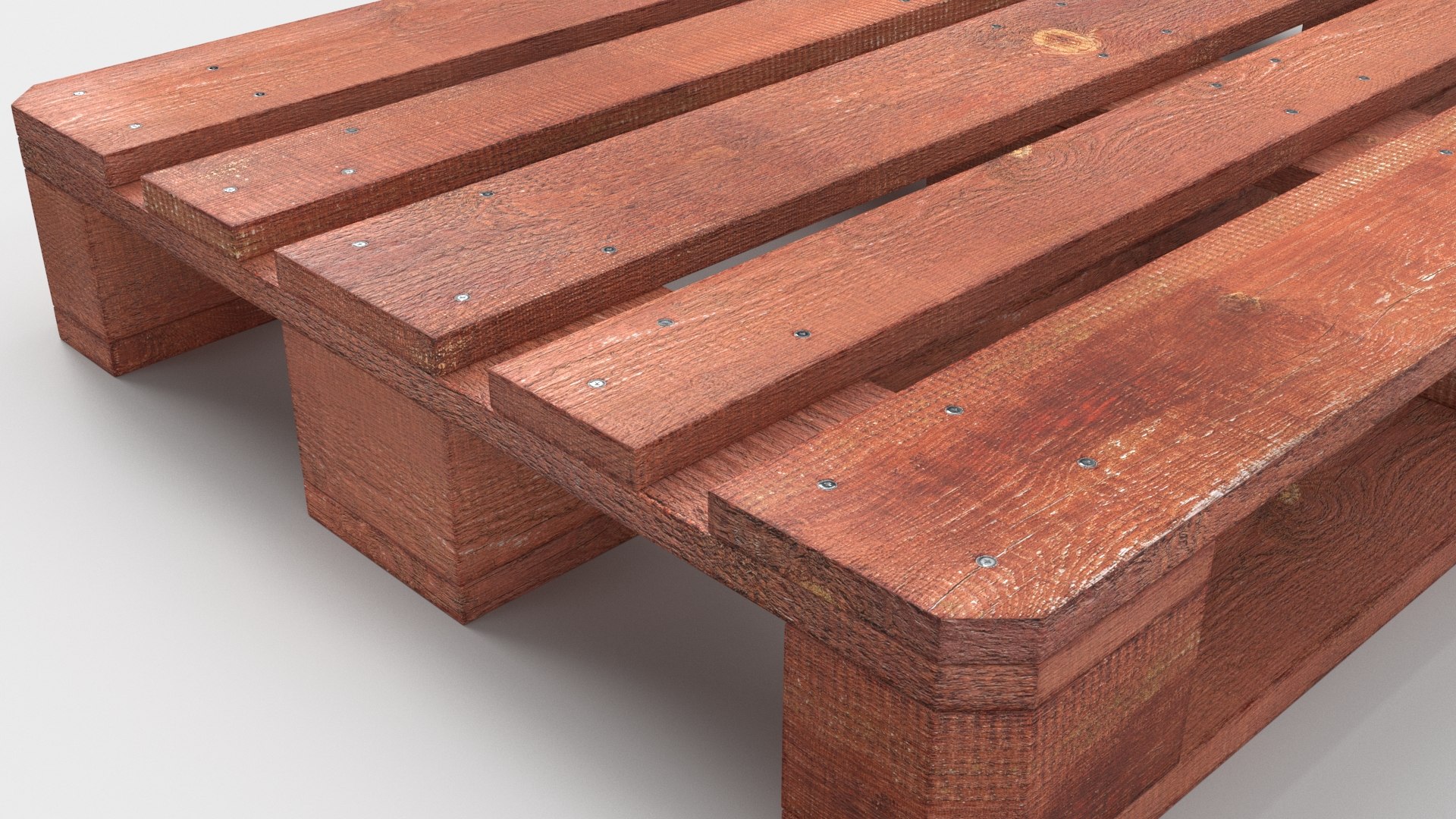 Wood Pallet Red Painted - PBR 3D Model - TurboSquid 2126303