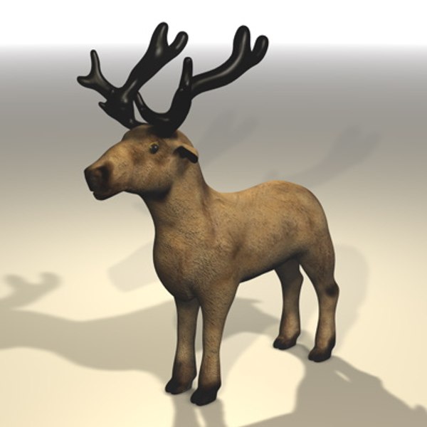 christmas giftbox reindeer 3d 3ds