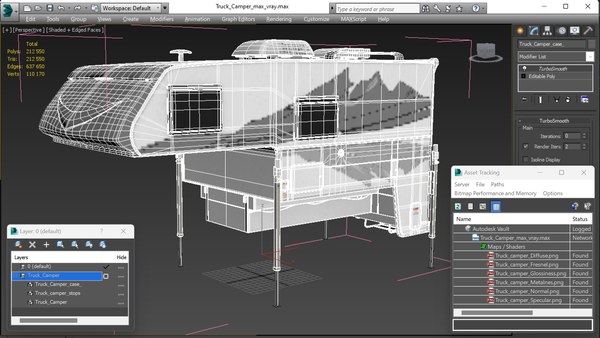 modelo 3d Camioneta Camper - TurboSquid 2115217