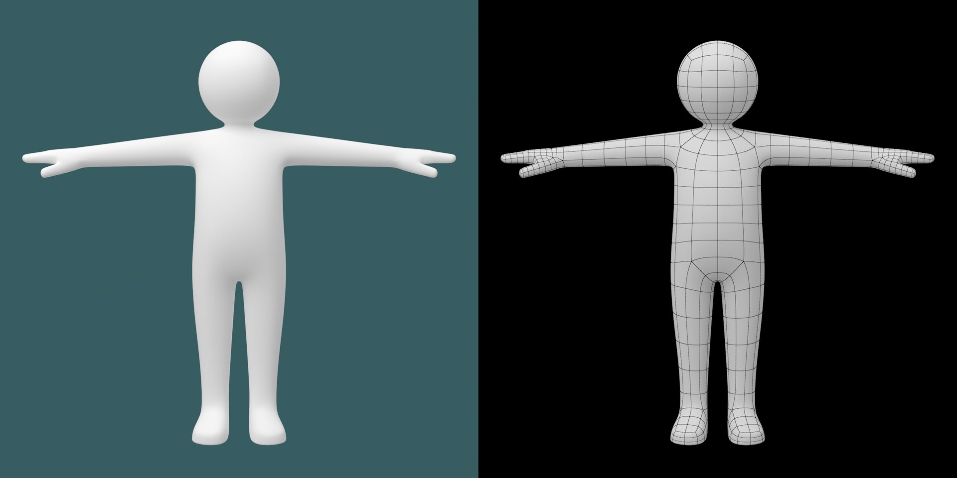 3D Baby Child Stickman In T-Pose - TurboSquid 2096271