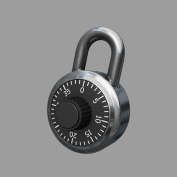 combination lock 3d model