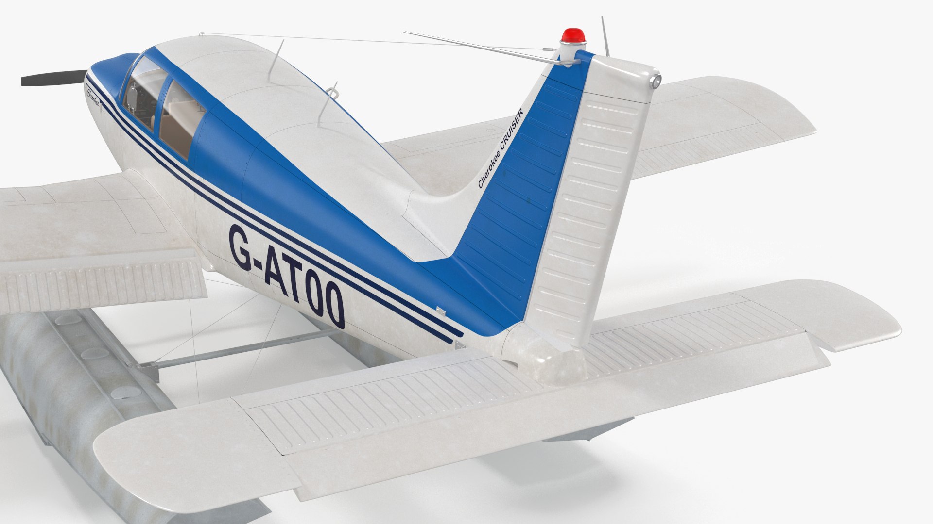 3D Personal Seaplane Aircraft Piper PA-28 Cherokee Rigged Model ...