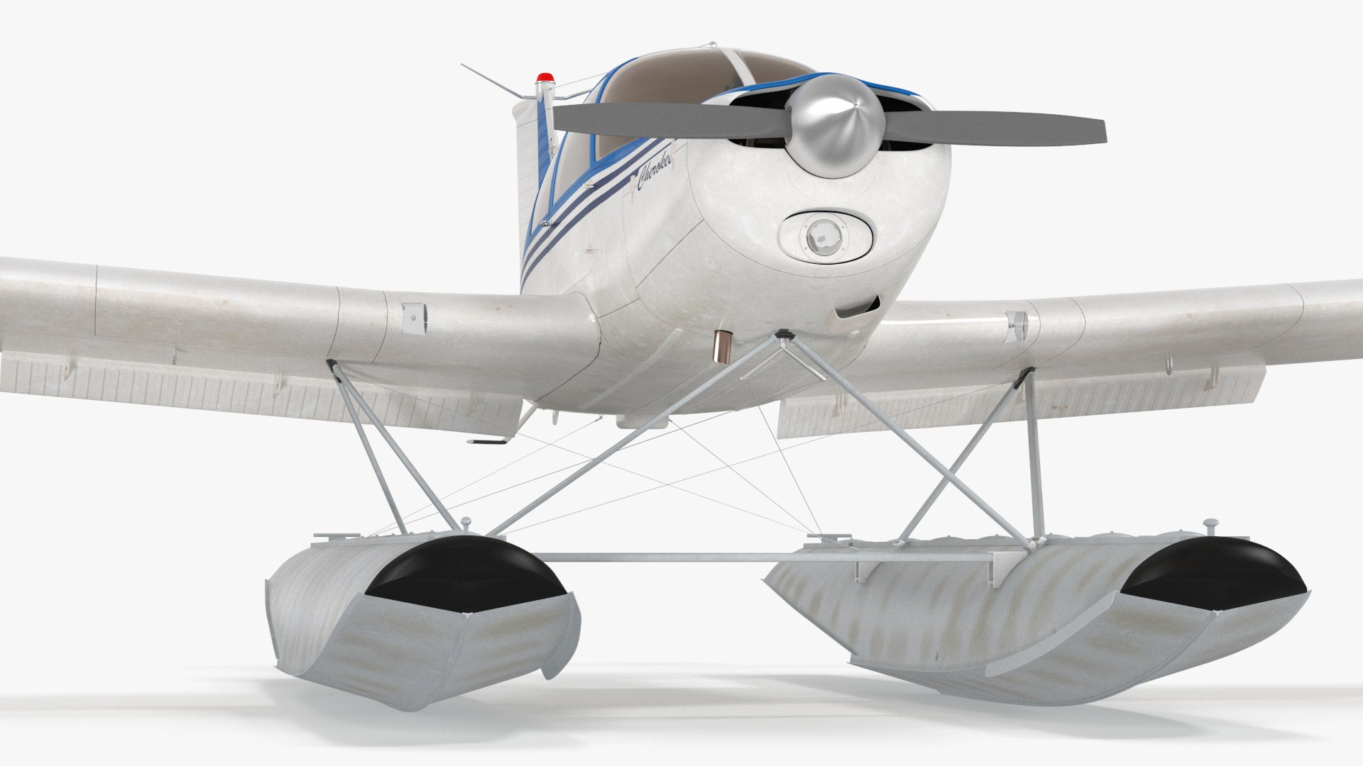 3D Personal Seaplane Aircraft Piper PA-28 Cherokee Rigged Model ...