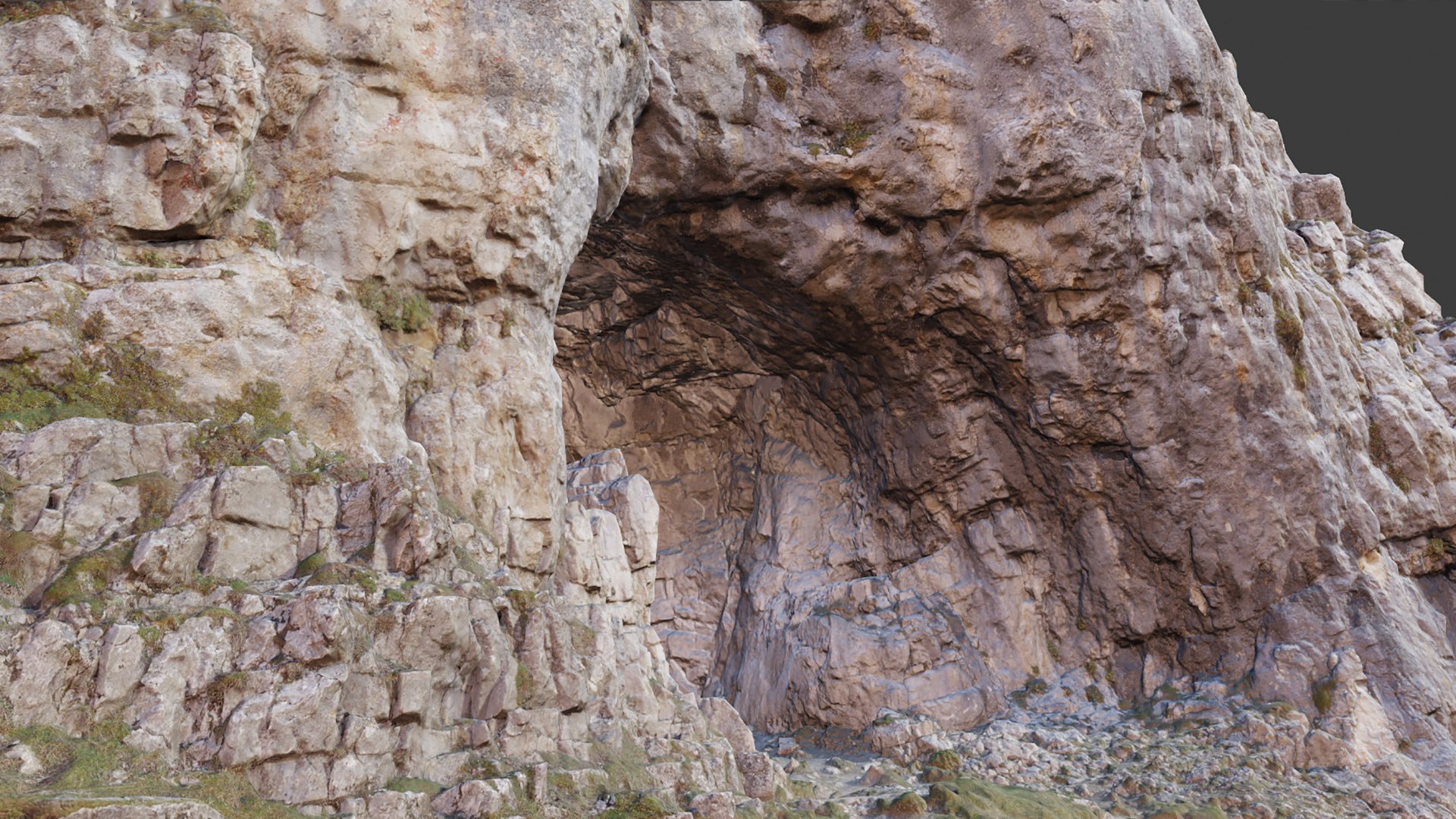 3D Big Cave Entrance Alps Photoscan PB - TurboSquid 1846610