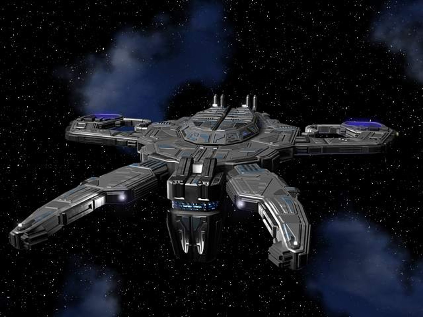 Large Alien Starship 3d Model