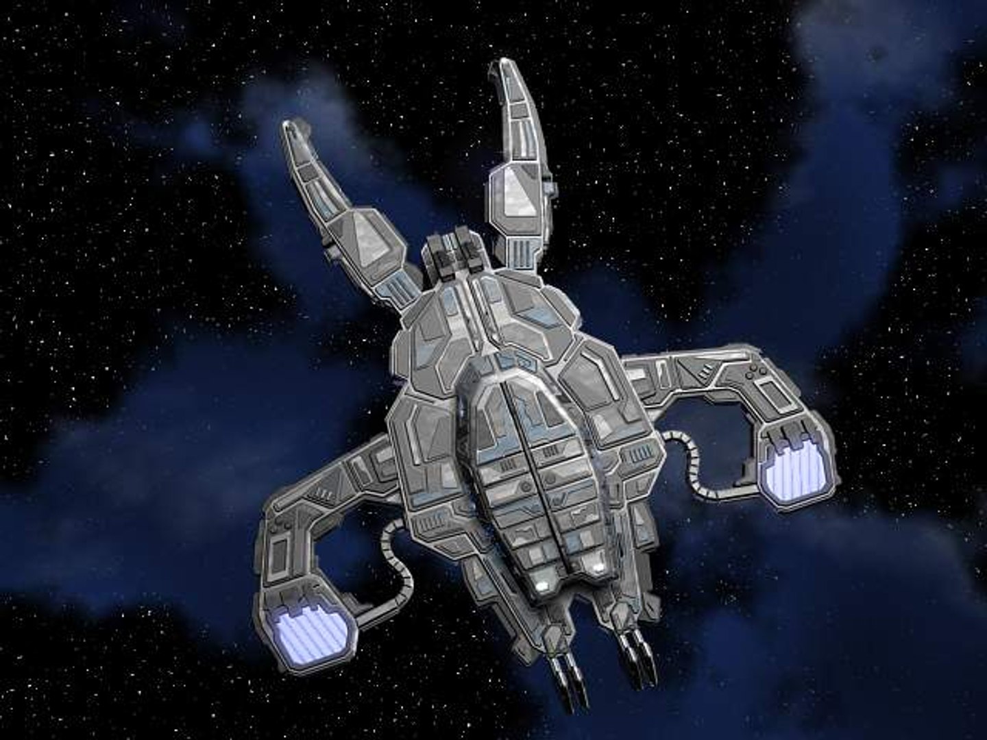 Large Alien Starship 3d Model