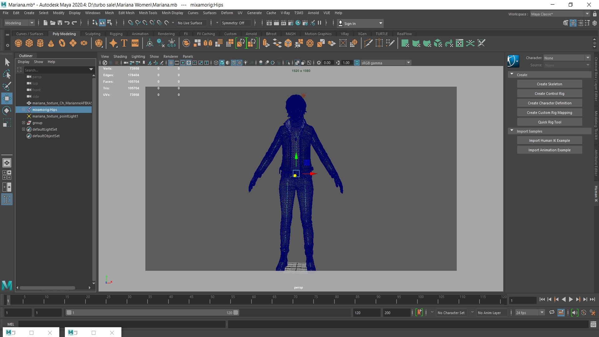 Mariana Woman 3D Model - TurboSquid 2249274