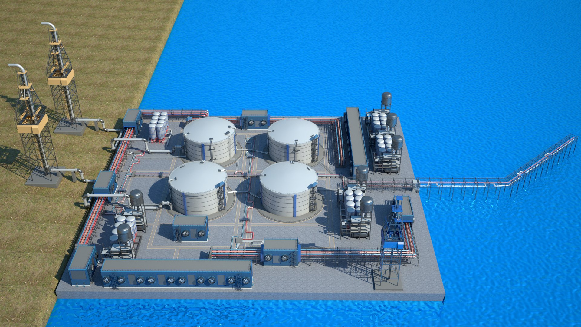 Lng Port 02 1 Model - TurboSquid 1608213