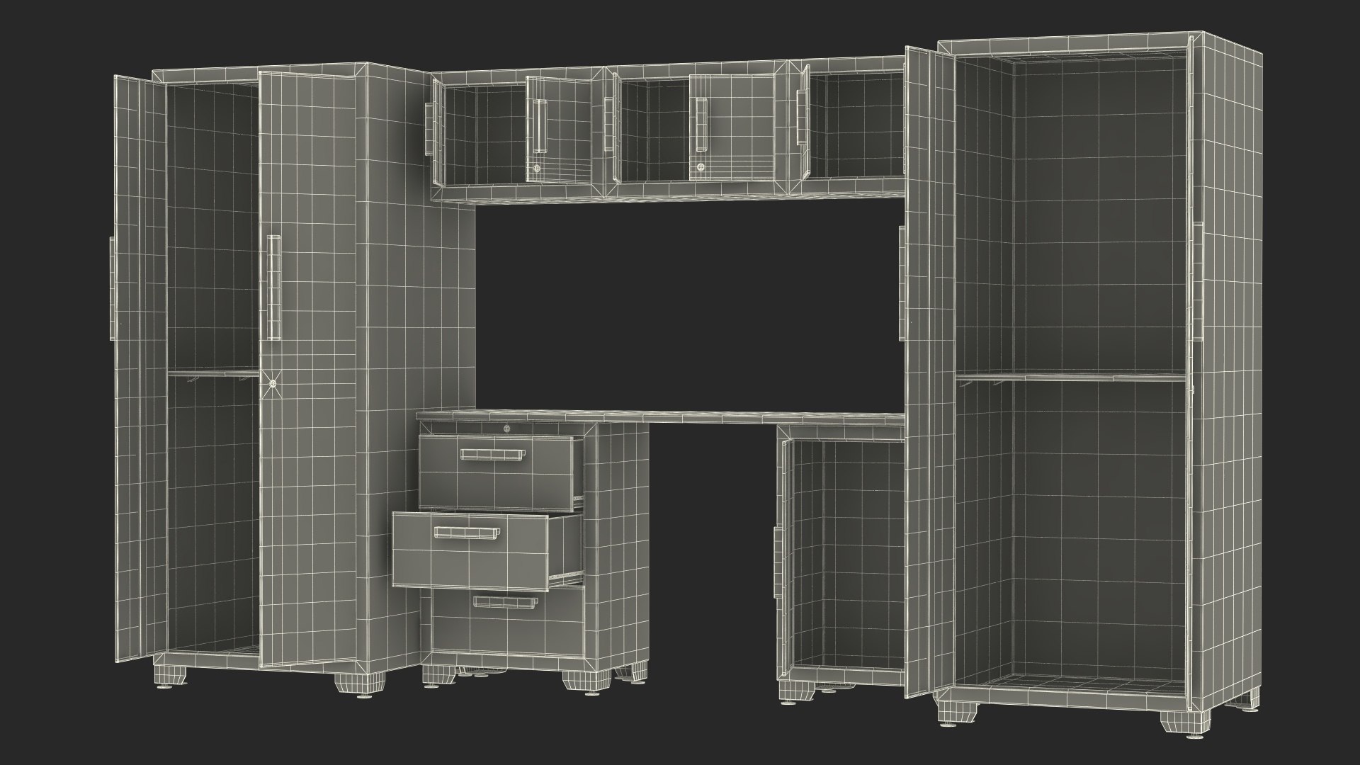Garage Cabinet Blue 3D Model - TurboSquid 2211809