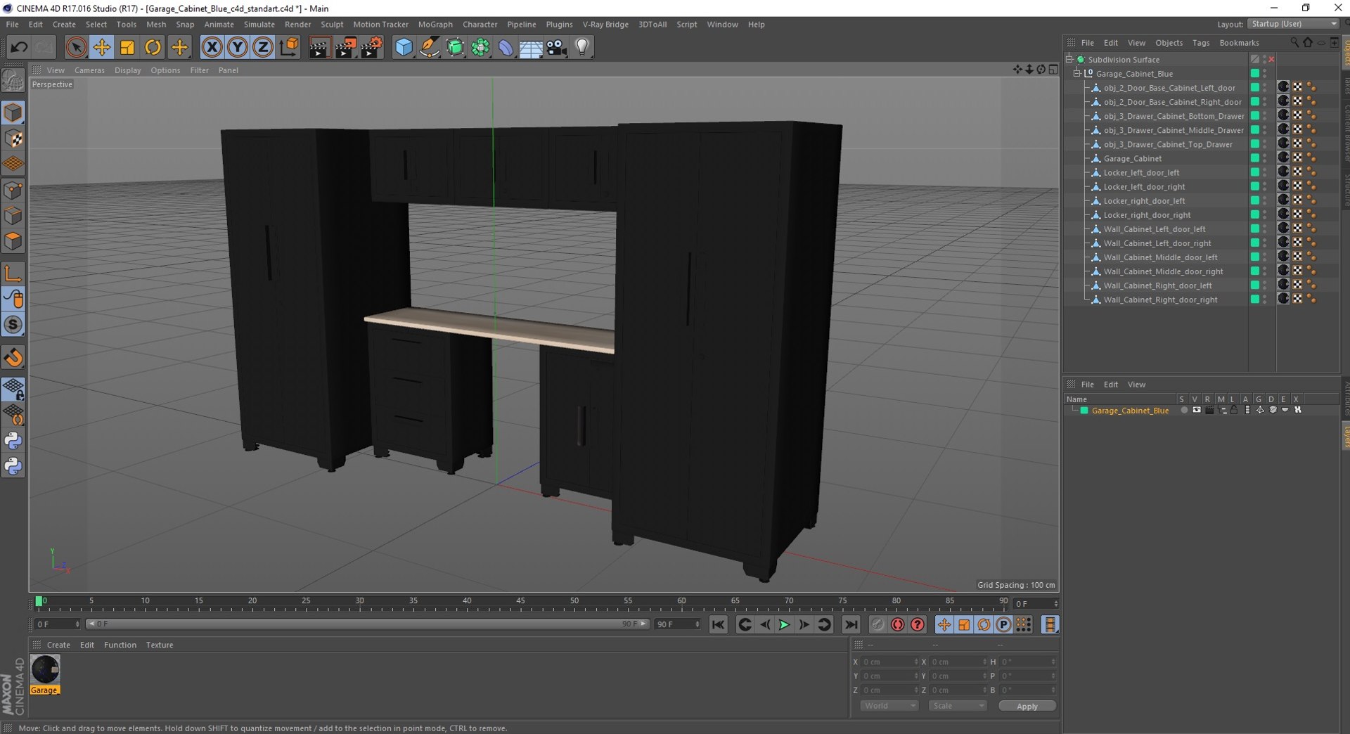 Garage Cabinet Blue 3D Model - TurboSquid 2211809