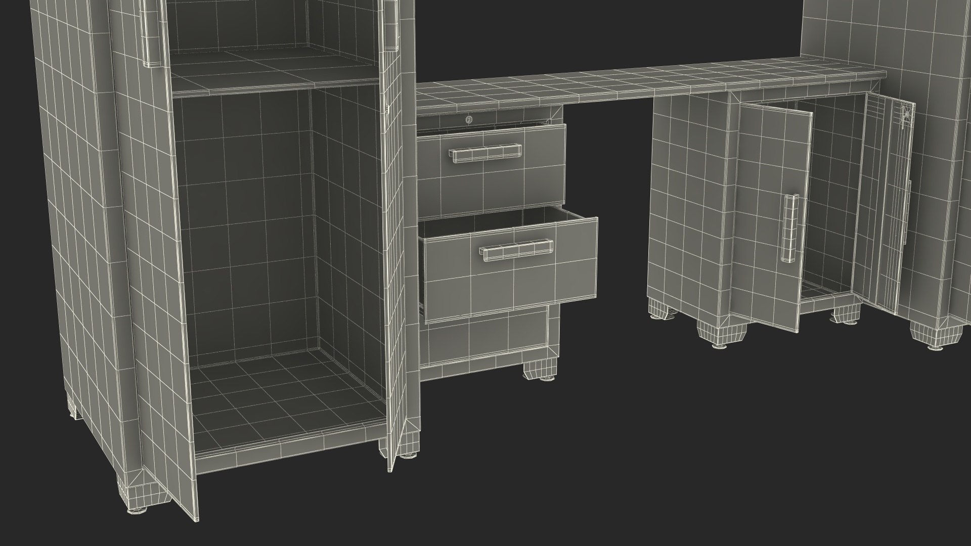 Garage Cabinet Blue 3D Model - TurboSquid 2211809