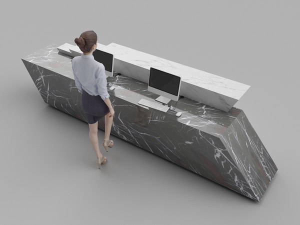 modelo 3d Reception Desk - 051 - TurboSquid 1994220