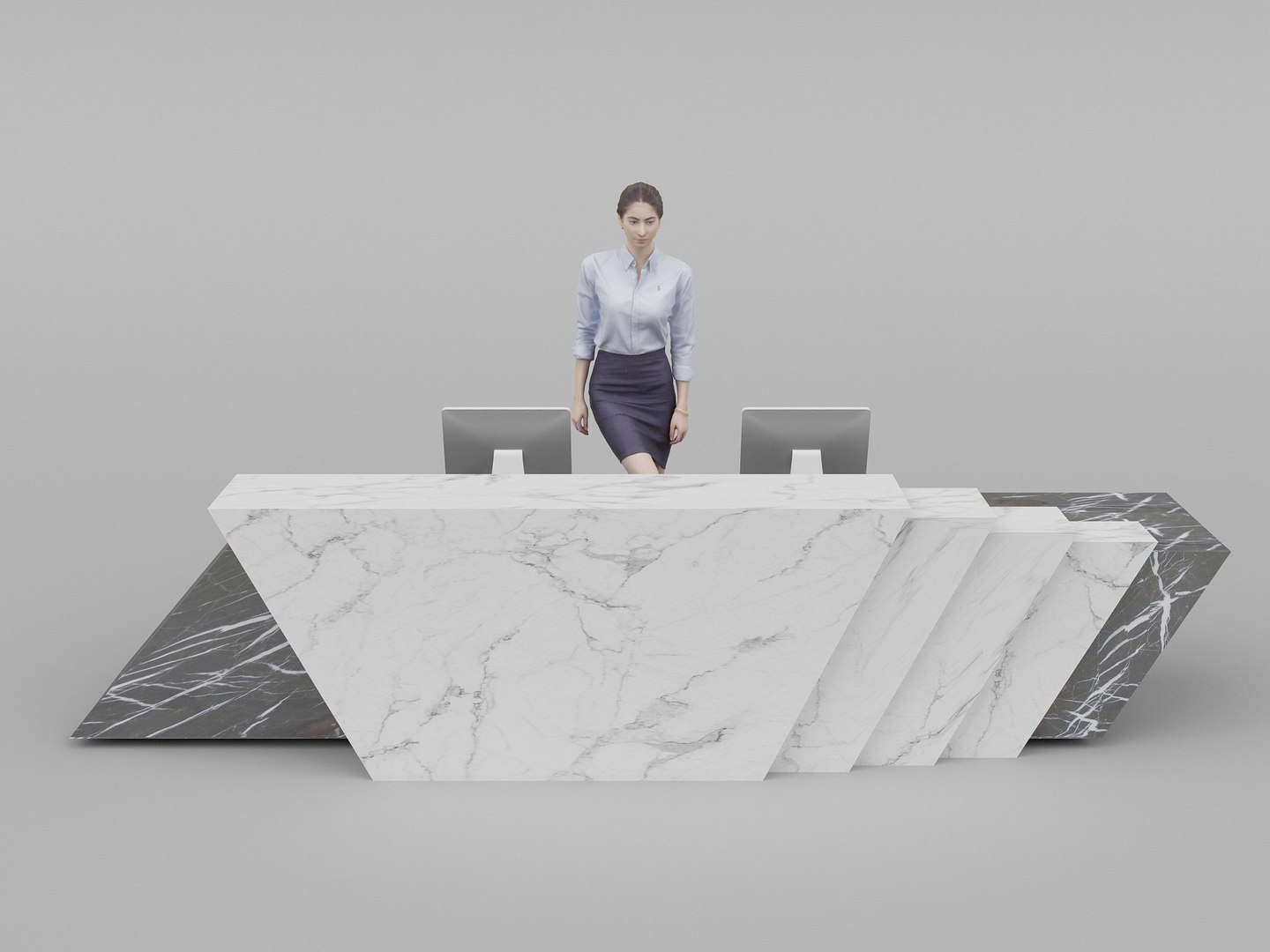 modelo 3d Reception Desk - 051 - TurboSquid 1994220