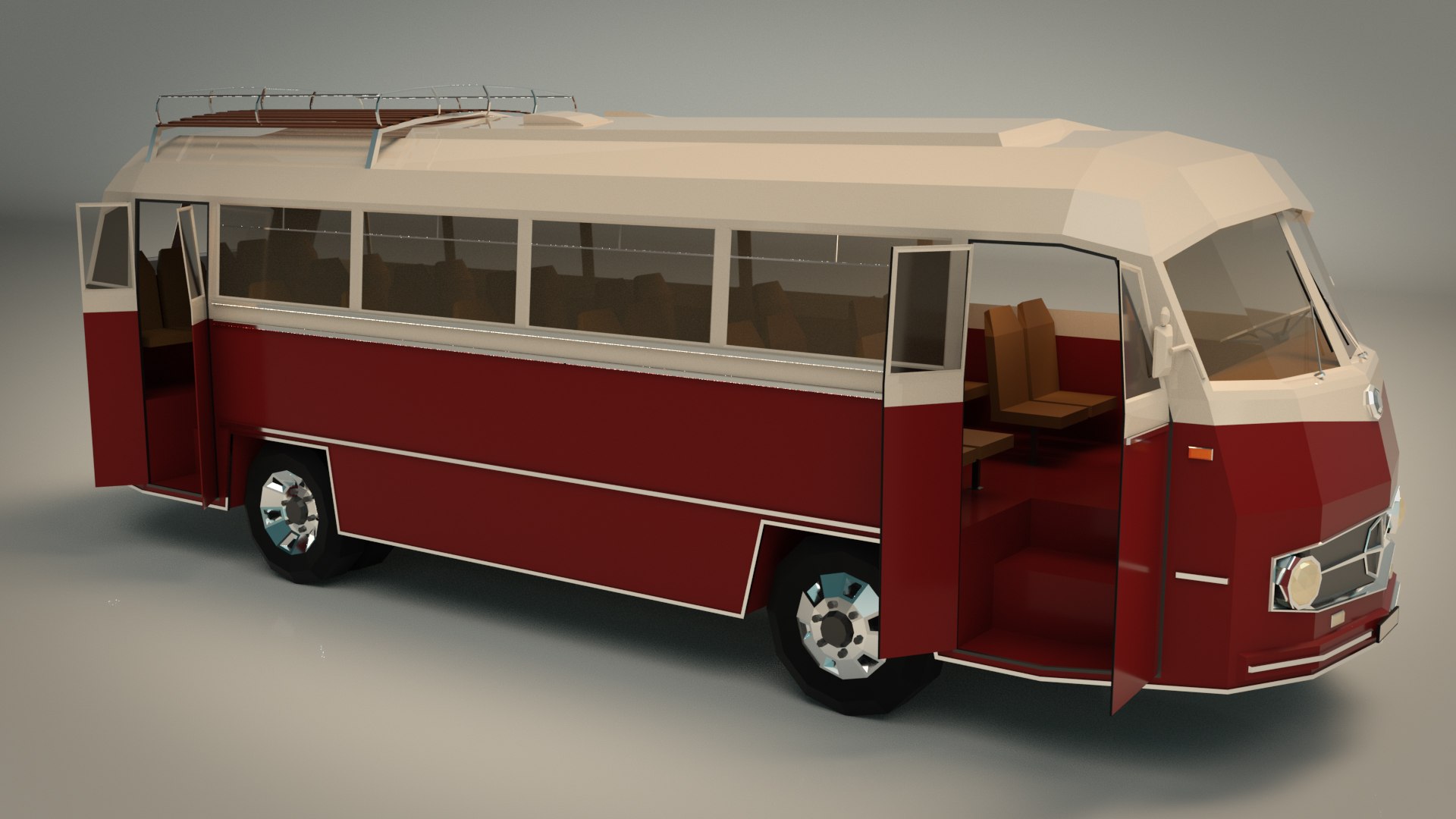 Vintage Bus Model - TurboSquid 1528531
