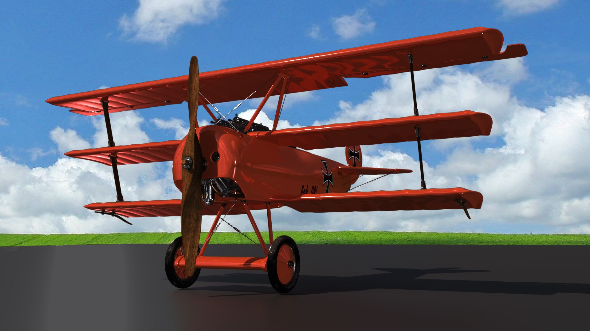 3D Red Baron Triplane Model - TurboSquid 2229105