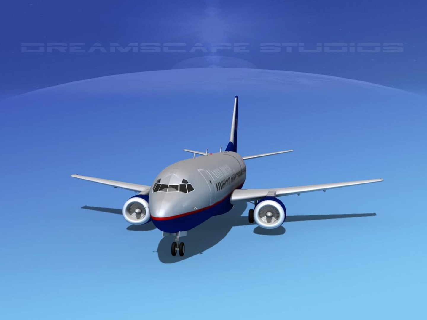 3d Model Boeing 737 Airliner 737-300