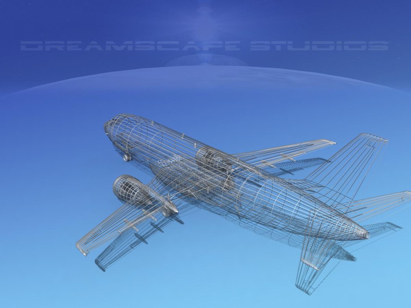 3d Model Boeing 737 Airliner 737-300