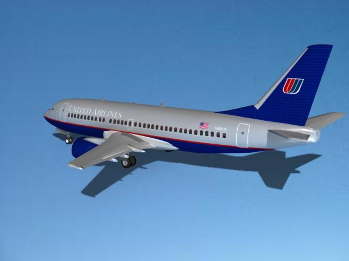 3d Model Boeing 737 Airliner 737-300