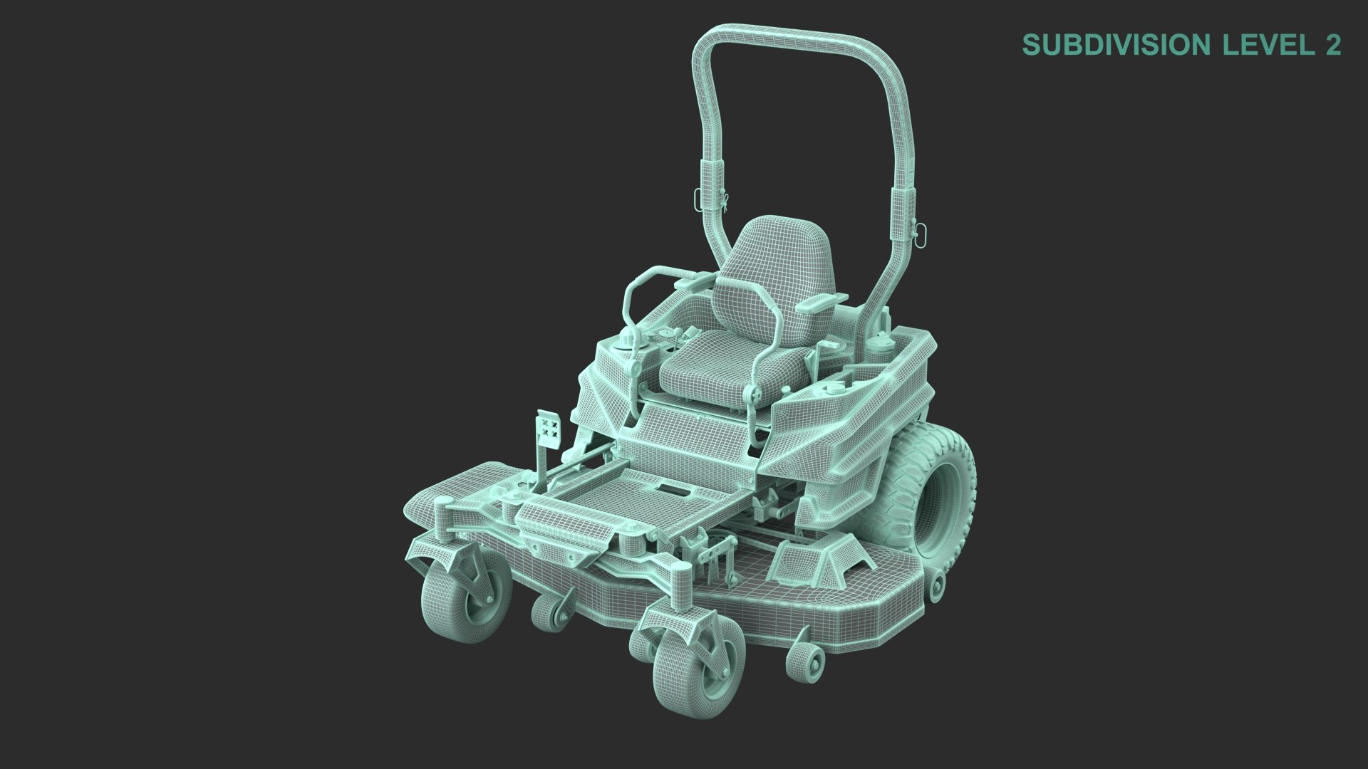3D Zero Turn Lawnmower - TurboSquid 2065069