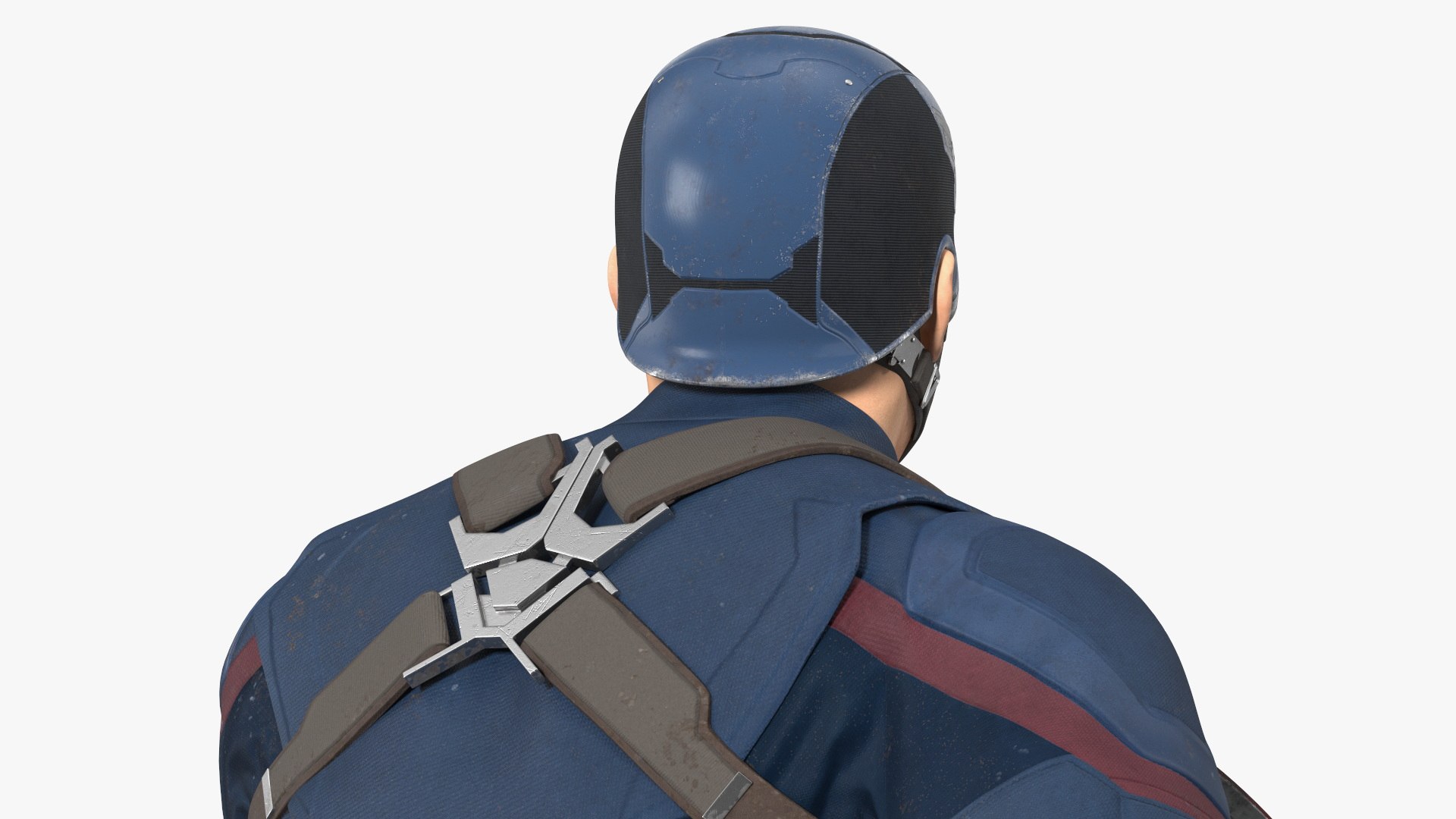 Character Captain America Defend Pose in Shabby Suit 3D model ...