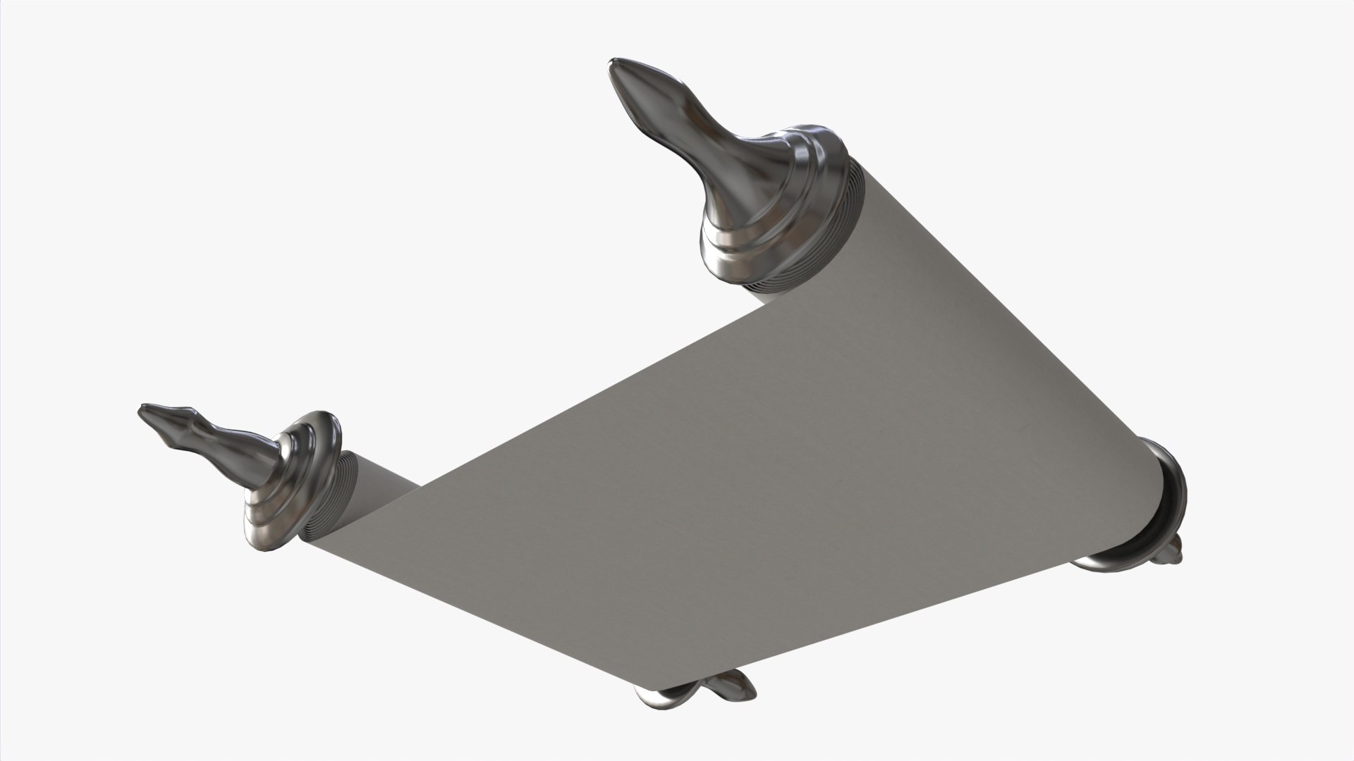 Ancient Scroll With Metal Rods Clean 01 3D Model - TurboSquid 2027311