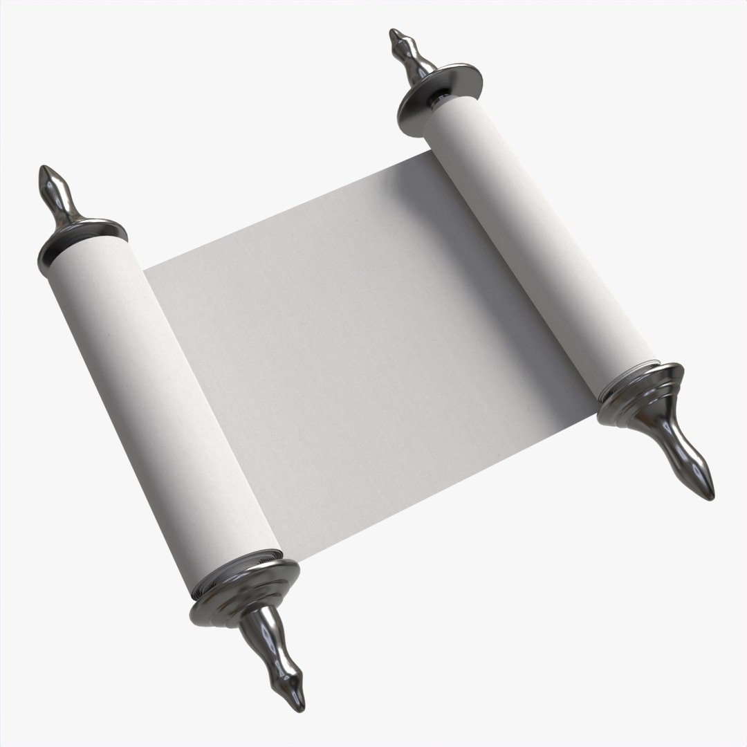 Ancient Scroll With Metal Rods Clean 01 3D Model - TurboSquid 2027311