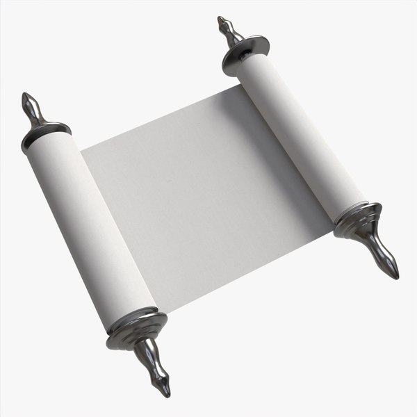 Ancient Scroll With Metal Rods clean 01 3D model - TurboSquid 2027311