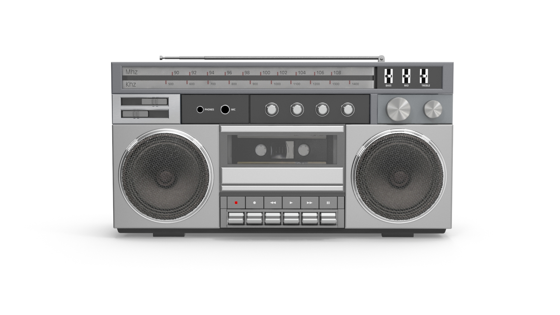 3D Portable Vintage Cassette Player - TurboSquid 2016393