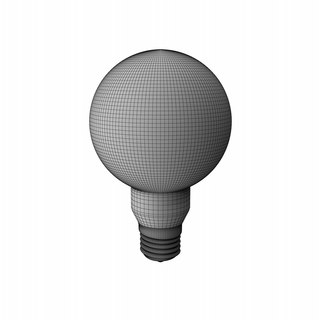 3D Light Bulb Circle Silver Model - TurboSquid 2317284