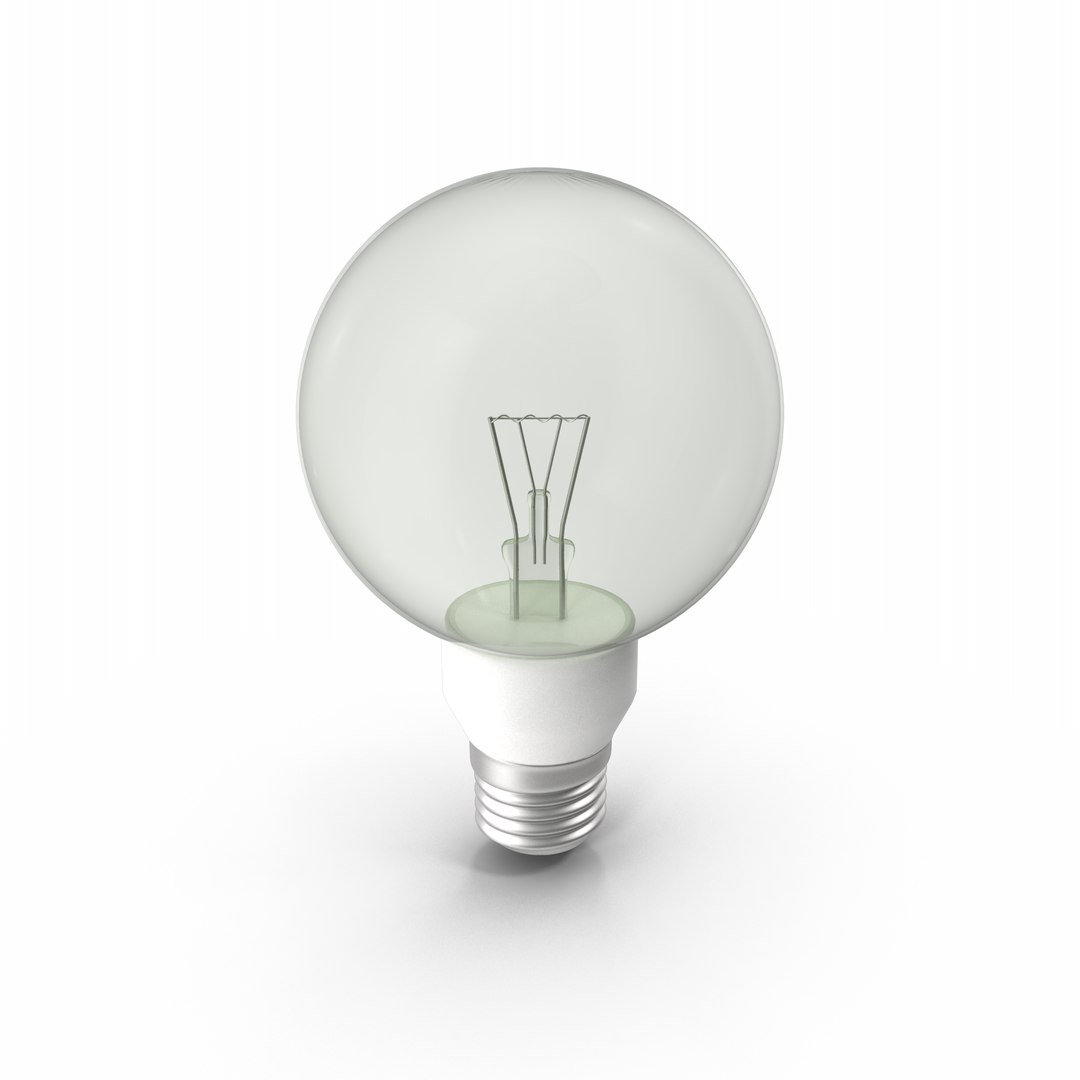 3D Light Bulb Circle Silver Model - TurboSquid 2317284
