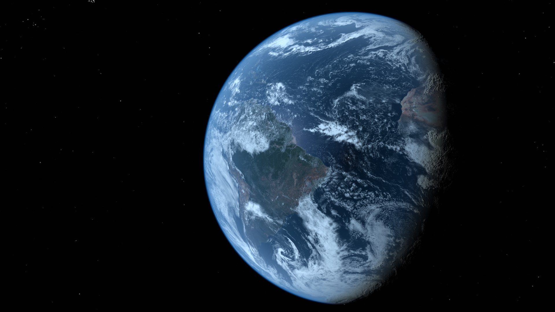 3D HD Realistic Earth Model Blue Earth Cloud Atmosphere Movie Earth ...