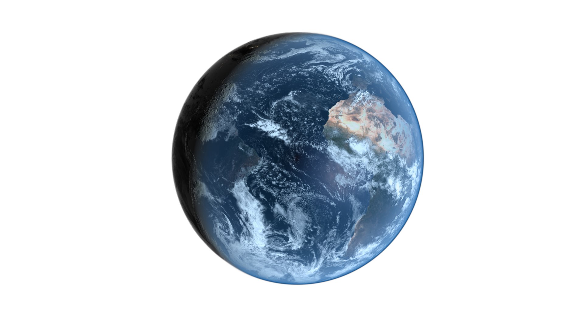 3D HD Realistic Earth Model Blue Earth Cloud Atmosphere Movie Earth ...