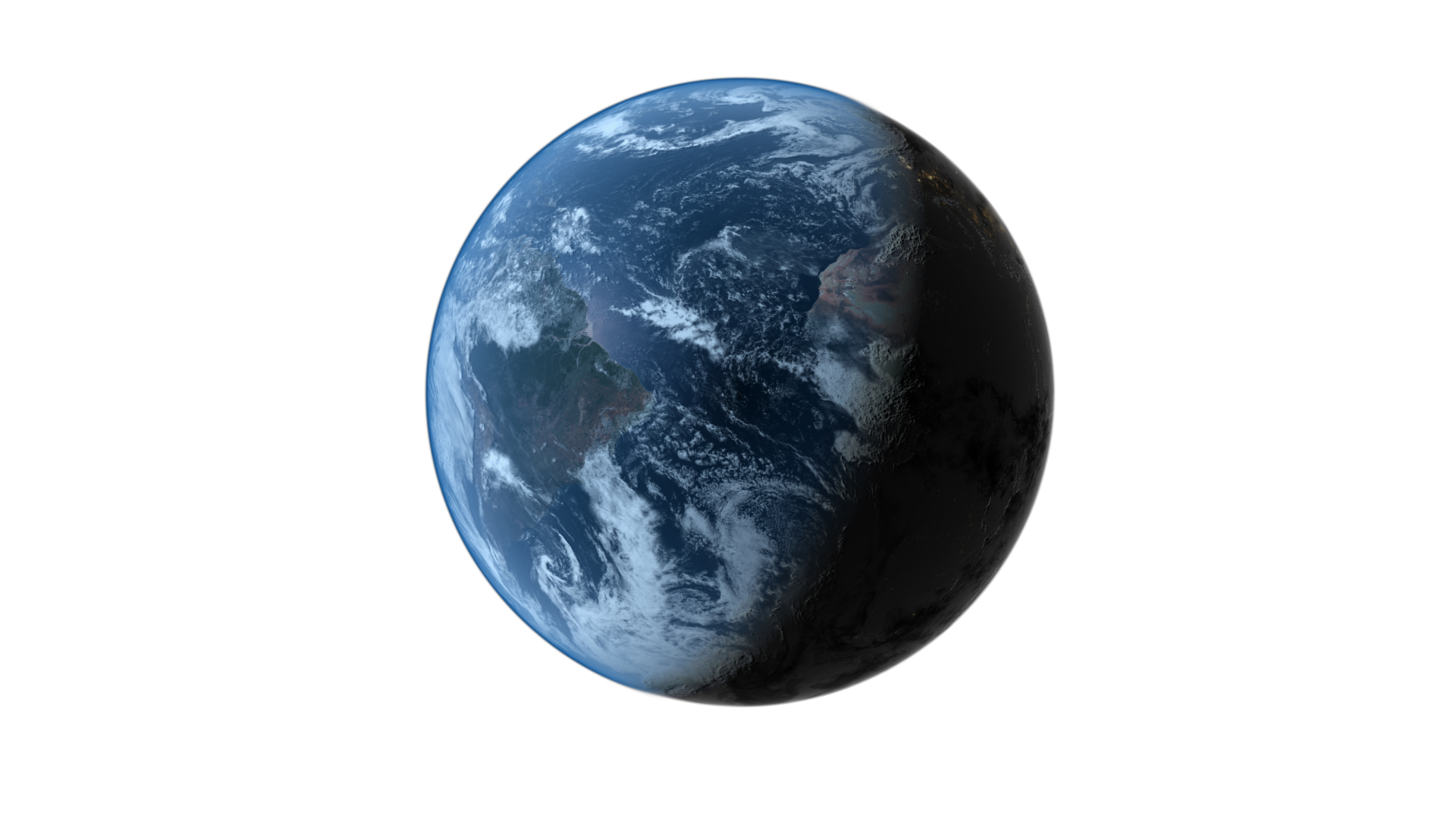 3D HD Realistic Earth Model Blue Earth Cloud Atmosphere Movie Earth ...