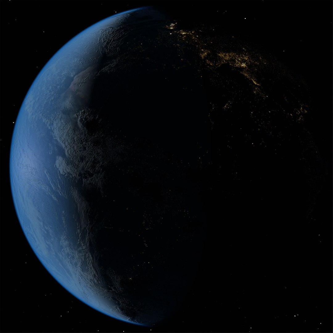 3D HD Realistic Earth Model Blue Earth Cloud Atmosphere Movie Earth ...