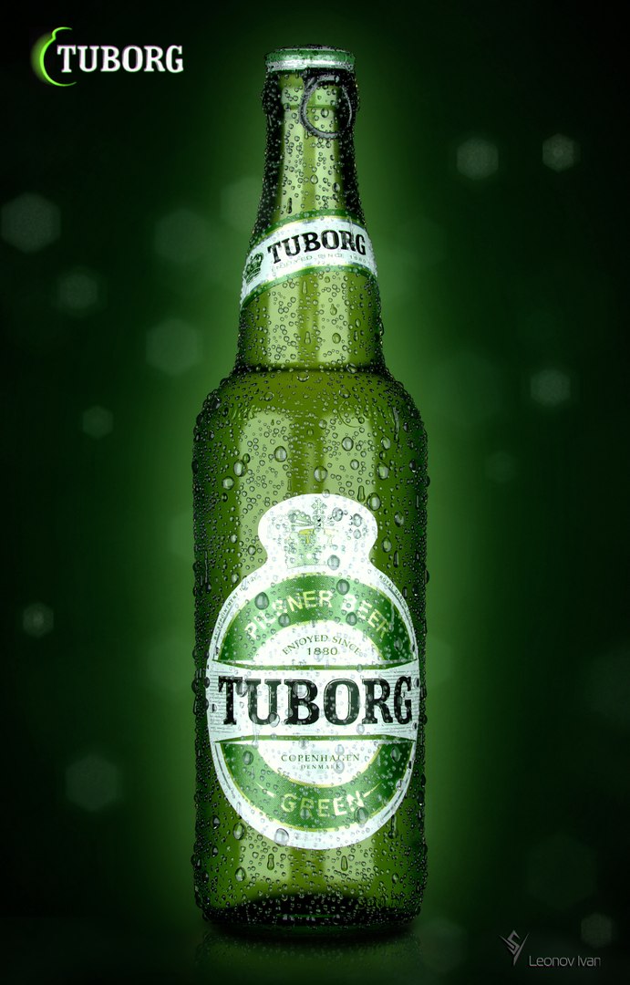 Tuborg Green Pilsner 3D Model - TurboSquid 1269329