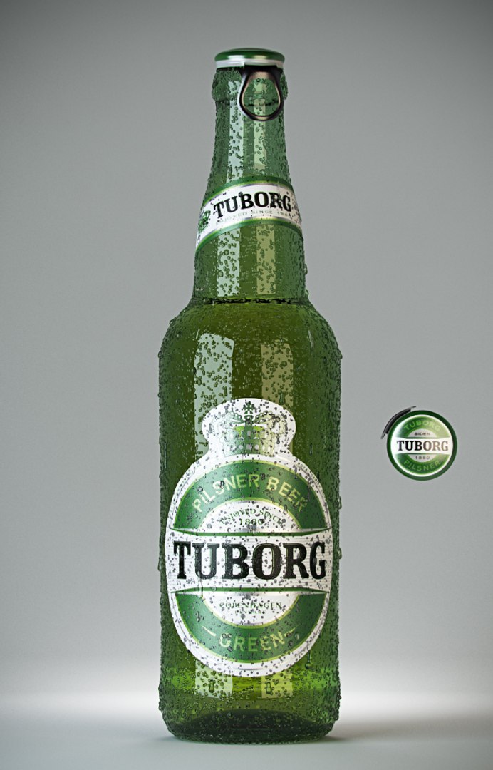 Tuborg Green Pilsner 3D Model - TurboSquid 1269329