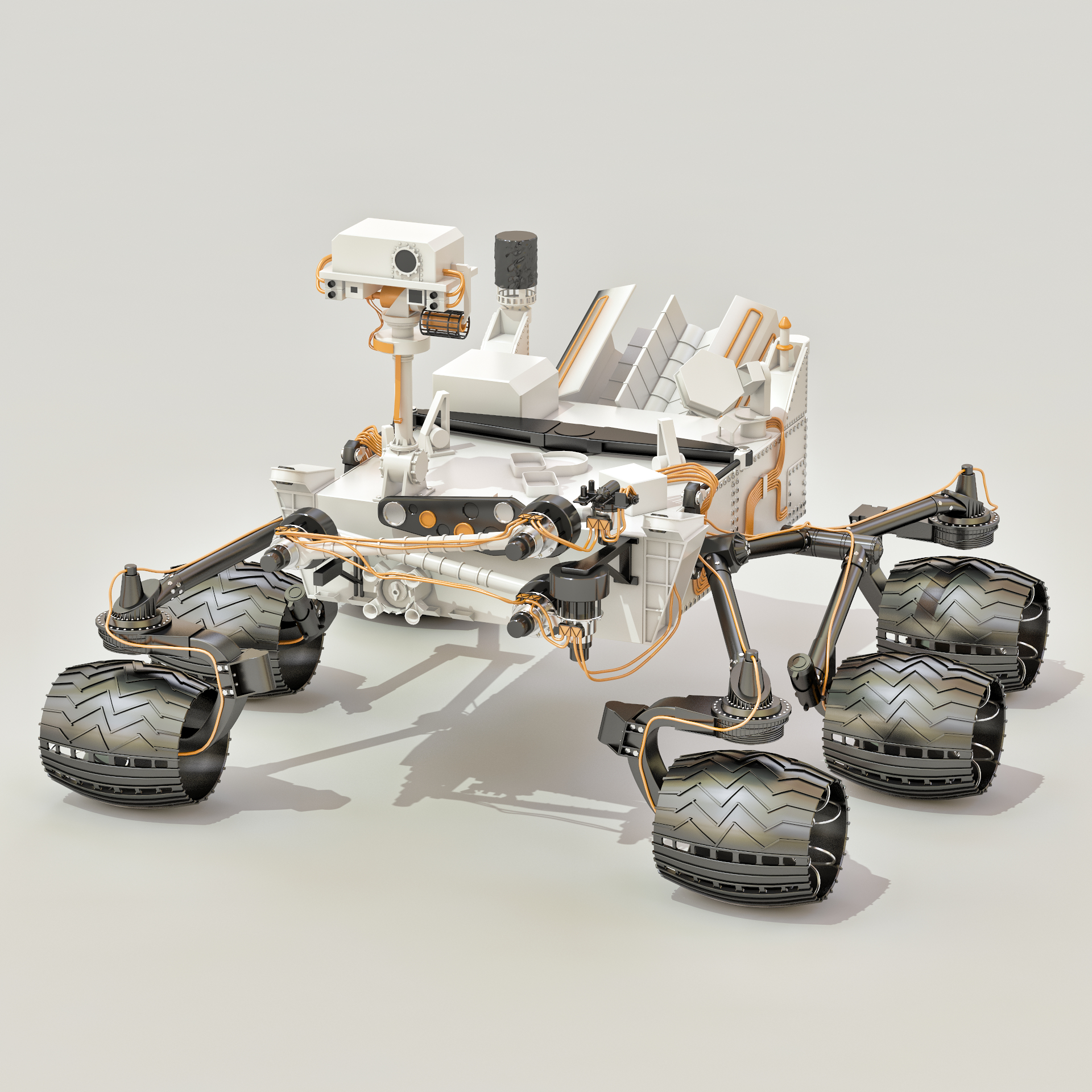 nasa mars rover curiosity 3d model