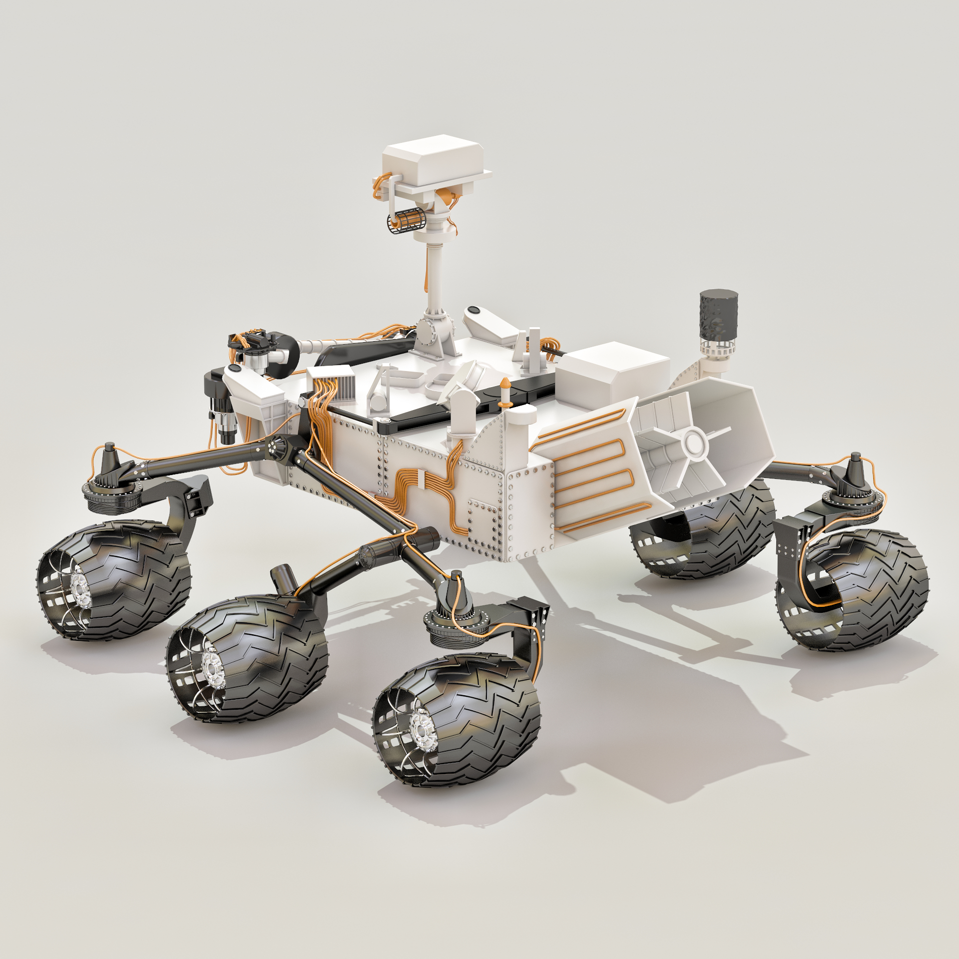 nasa mars rover curiosity 3d model