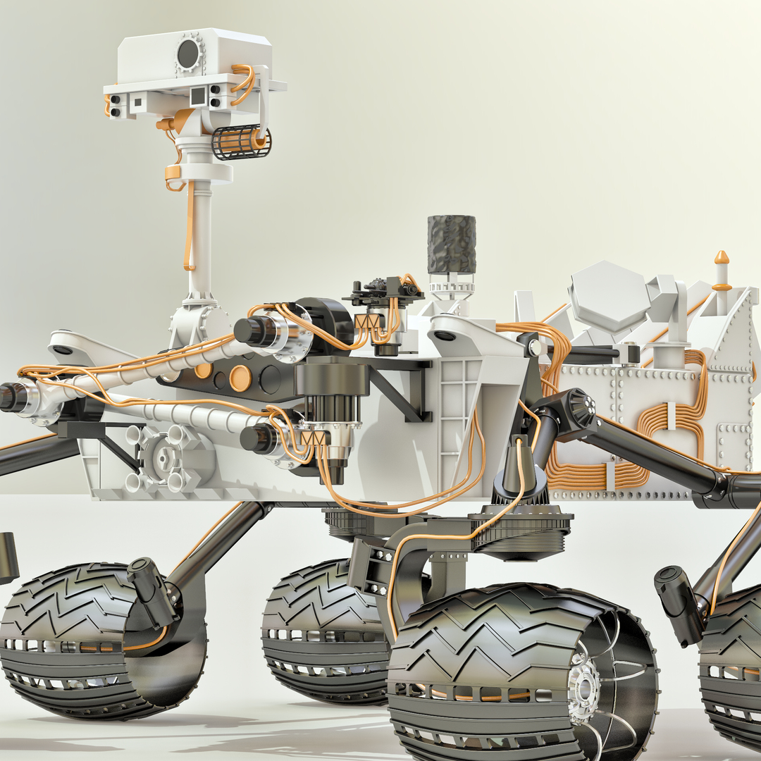 nasa mars rover curiosity 3d model
