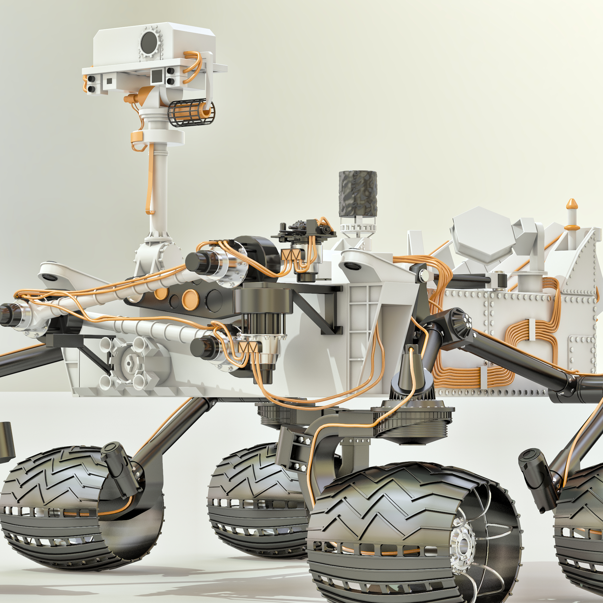 nasa mars rover curiosity 3d model