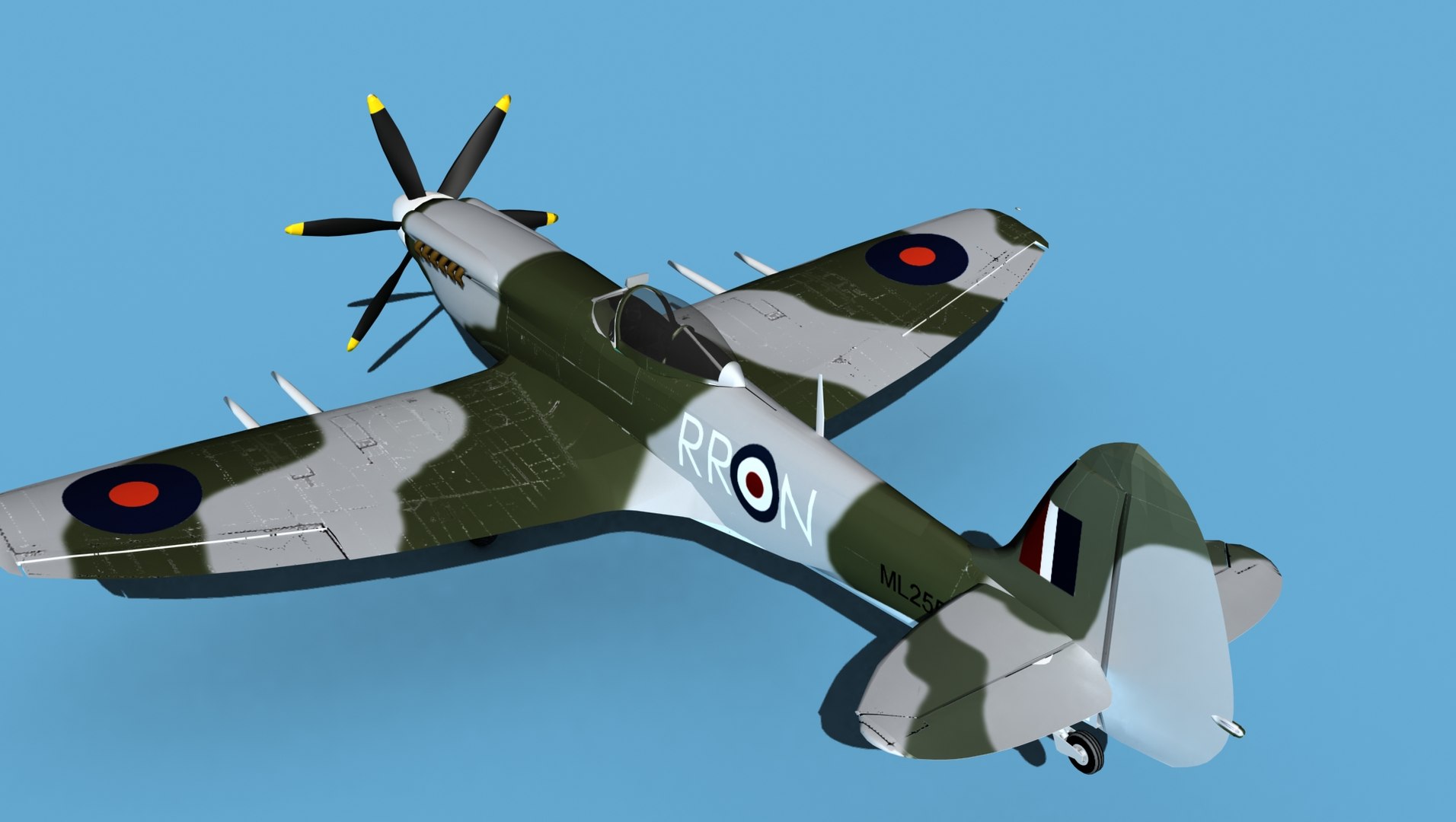 3D Supermarine Spitfire Mk XXIII V02 - TurboSquid 1926321