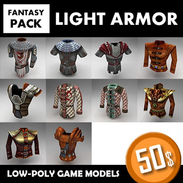 fantasy armor set 1 3d model
