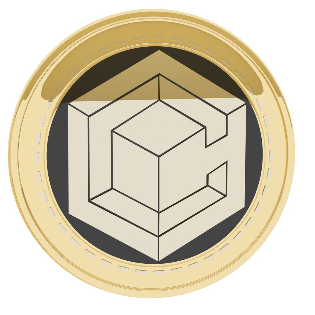 Cryptyk Cryptocurrency Gold Coin model - TurboSquid 1784159