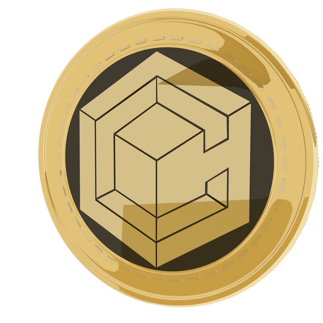 Cryptyk Cryptocurrency Gold Coin model - TurboSquid 1784159