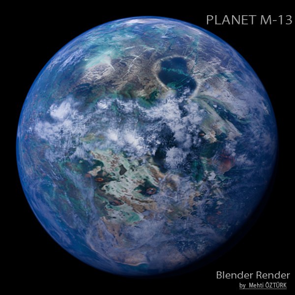 3d model planet m-13 m
