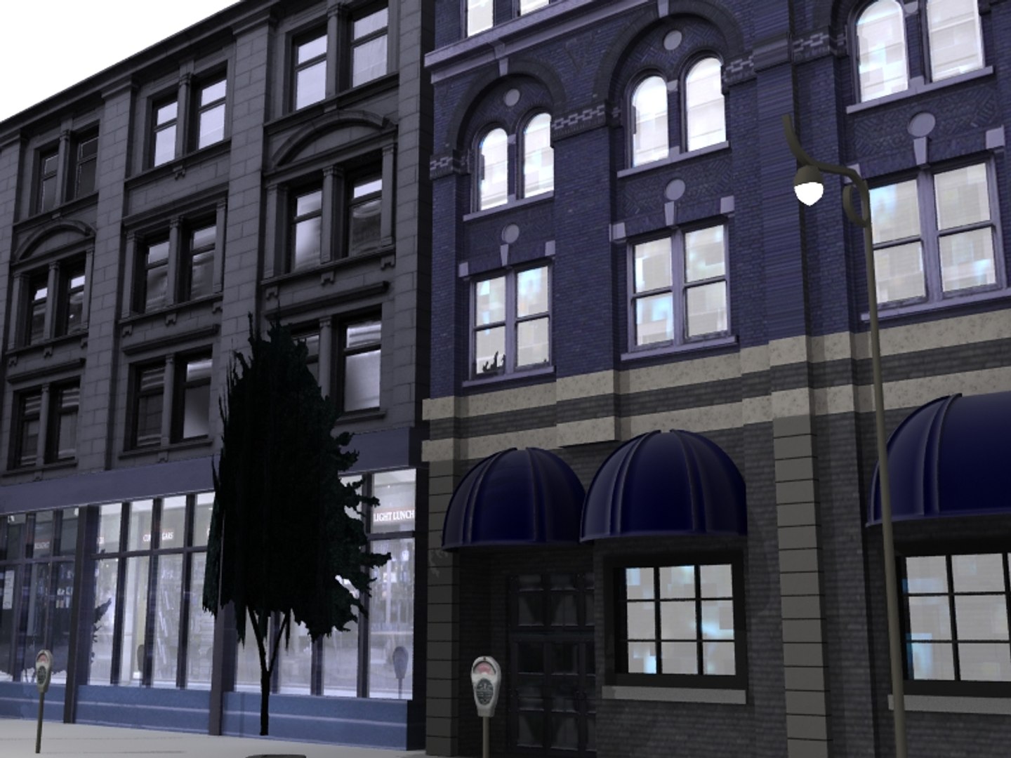 Neighborhood Buildings 3d Model