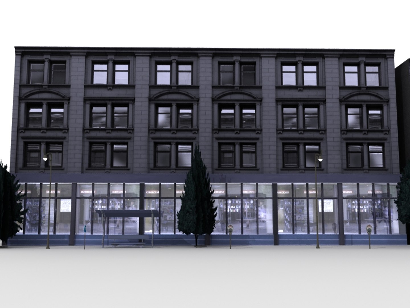 Neighborhood Buildings 3d Model