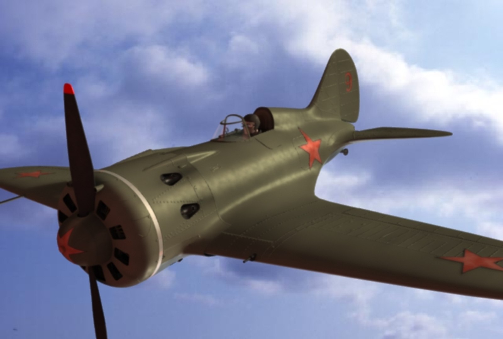 Russia Polikarpov I-16 Fighter Plane 3d Model