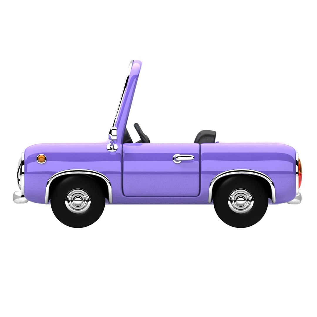 Cartoon Cabriolet Obj