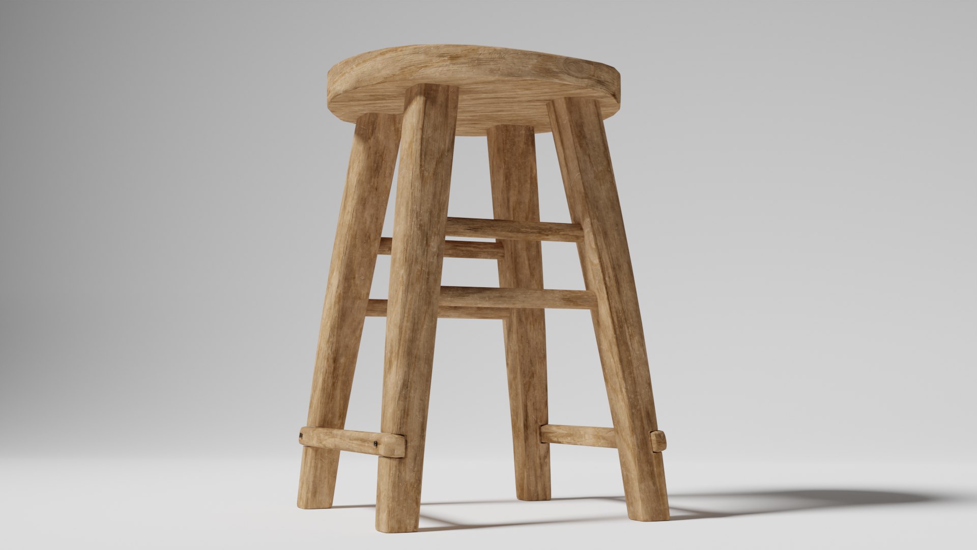 3D Wooden Stool model - TurboSquid 2060273